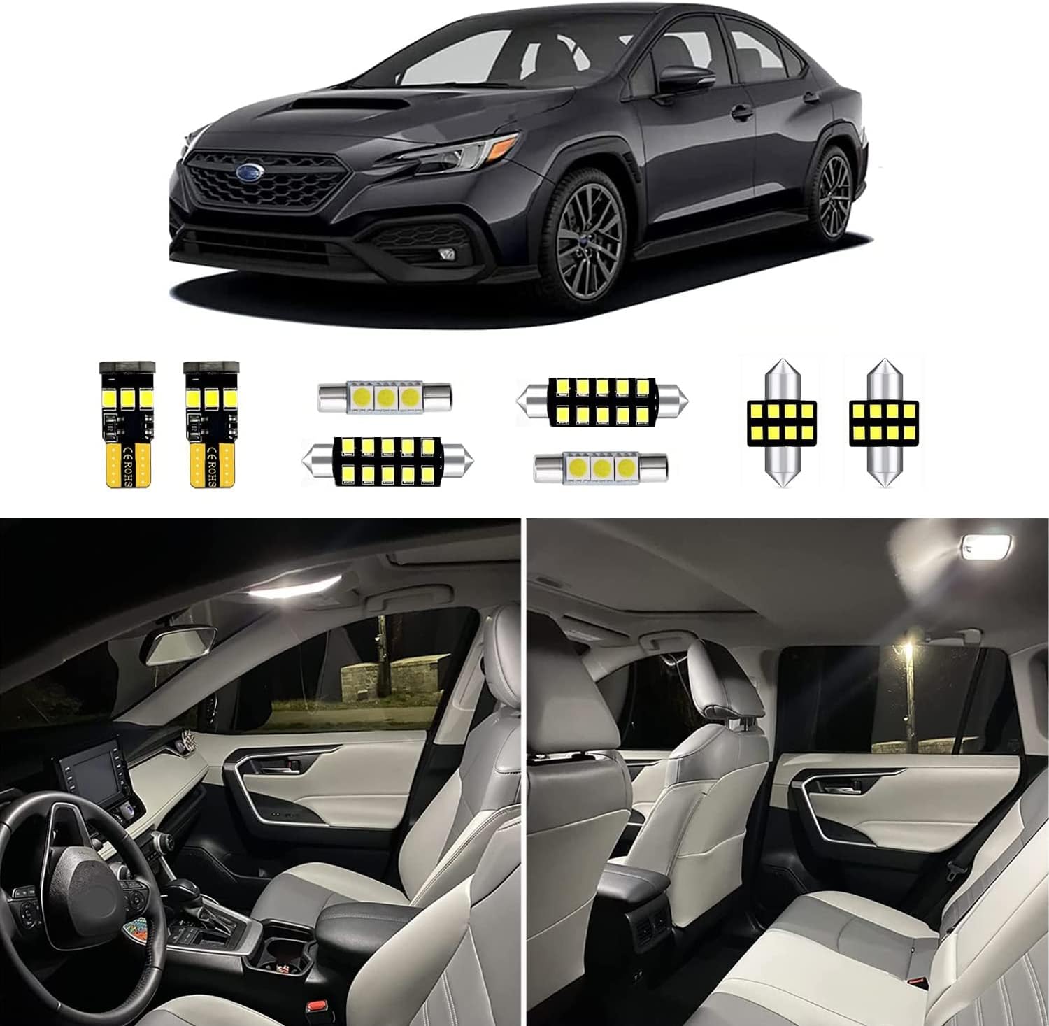 HUOKEDS 8pcs Interior LED Lights Kit for 2004-2018 2019 2020 2021 ...