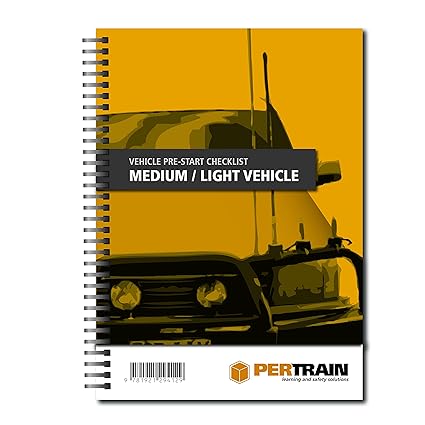 Medium Light Vehicle Pre-Start Inspection Checklist (5 pack) with ...