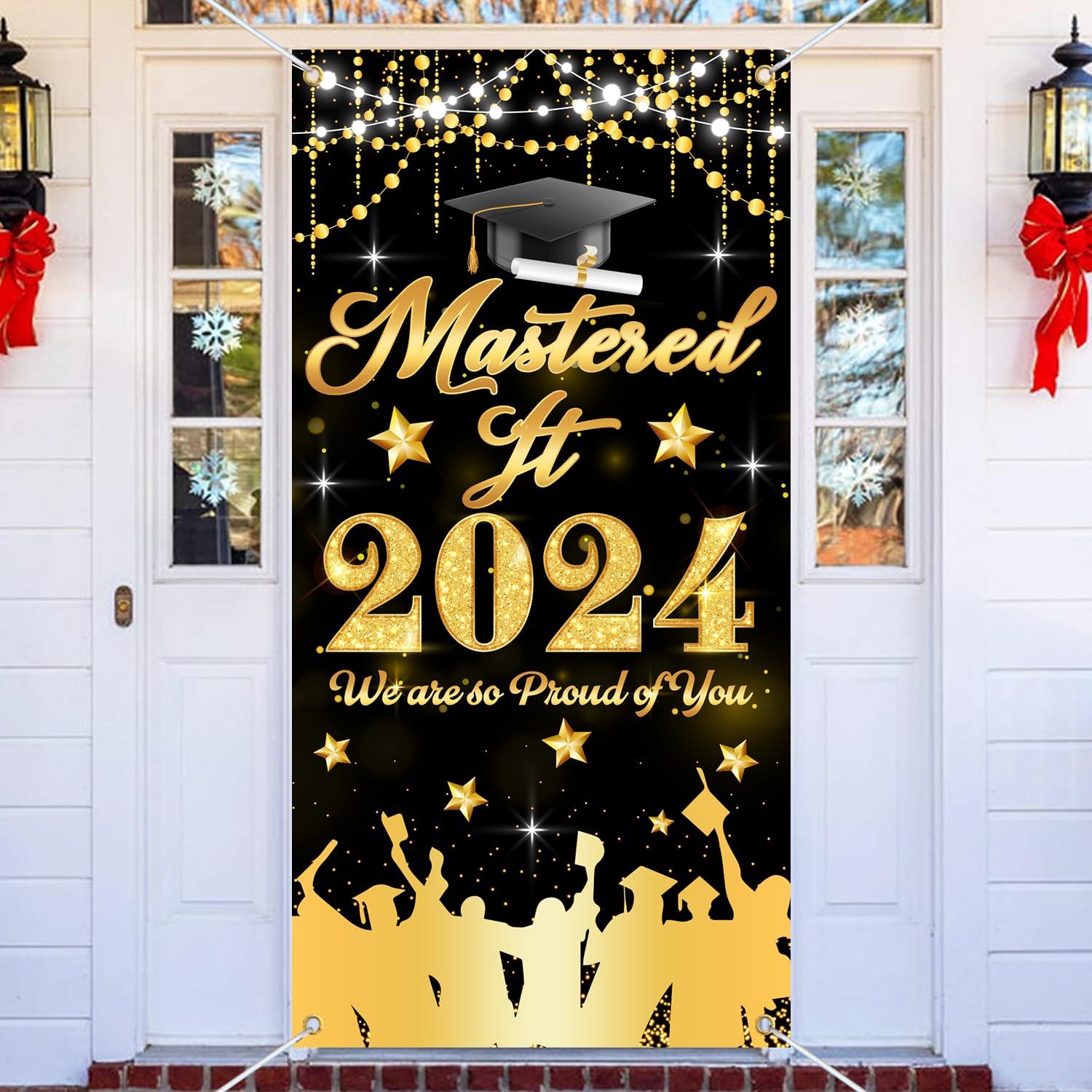 Amazon.com: Mastered It Graduation Decorations Door cover, 6 x 2.9 Ft ...