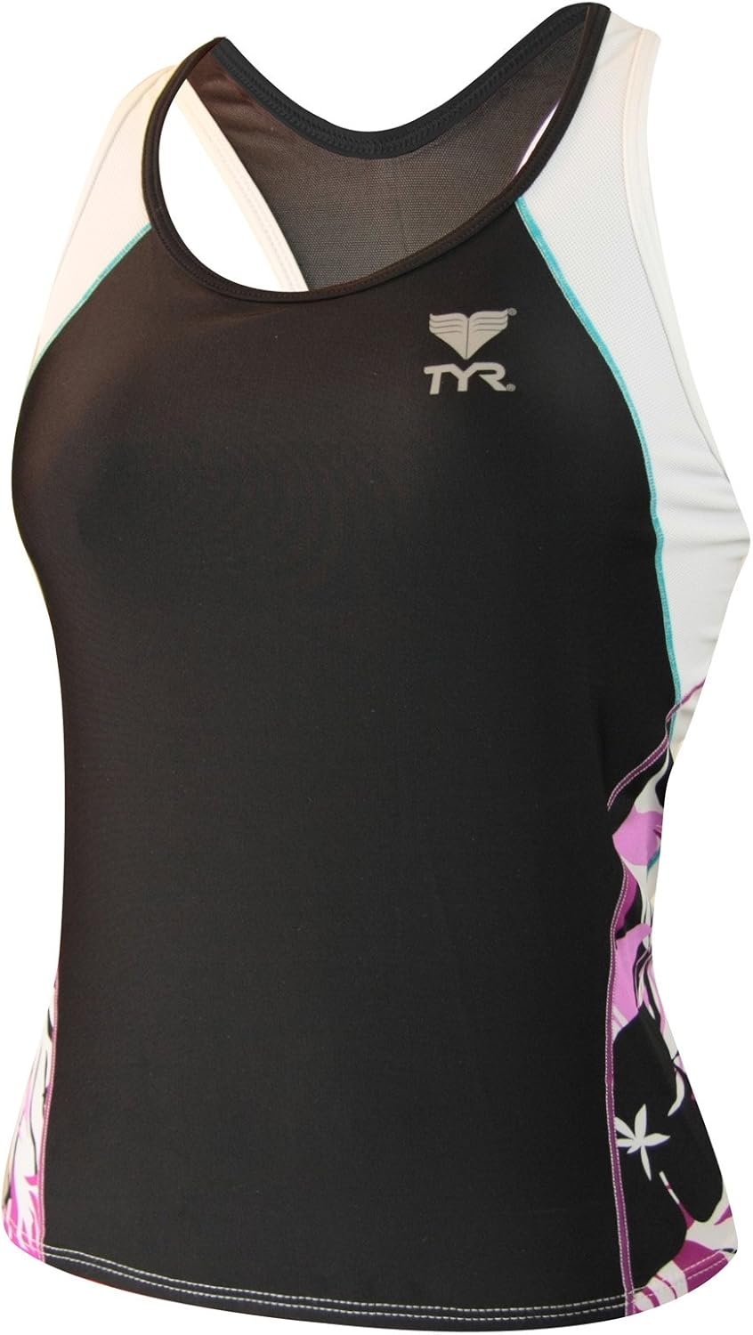 Amazon.com: TYR Multisport Women's Jungle Floral Tankini, Black, Extra ...