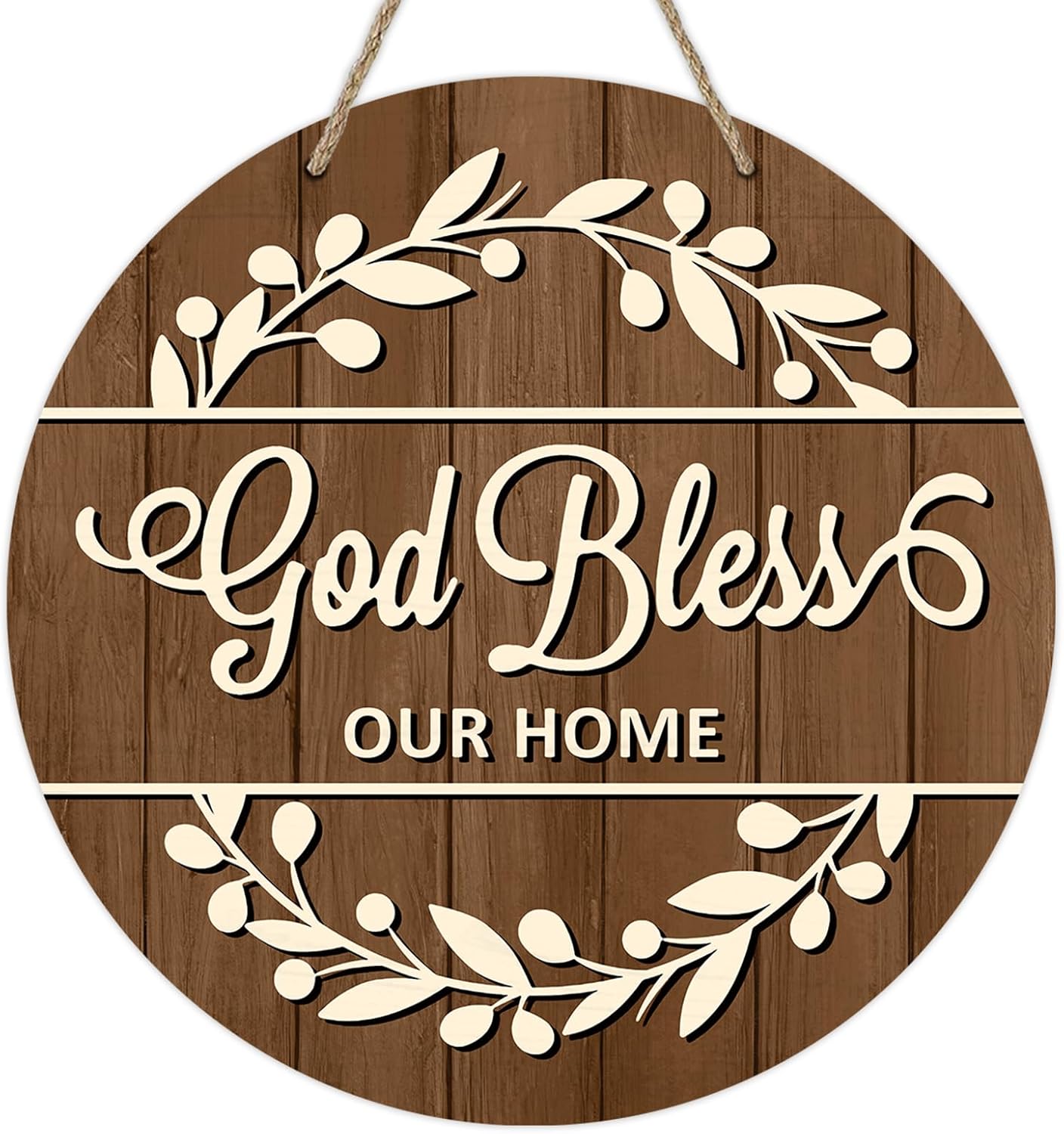Amazon.com: Deroro Christian God Bless Our Home Front Door Sign ...
