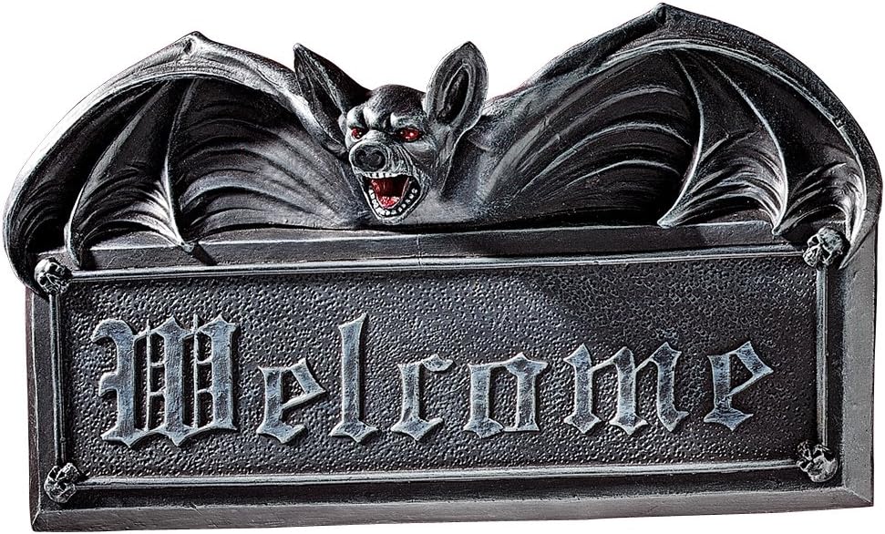 Welcome Sign - Vampire Bat Welcome Wall Sculpture - Bat Figure ...
