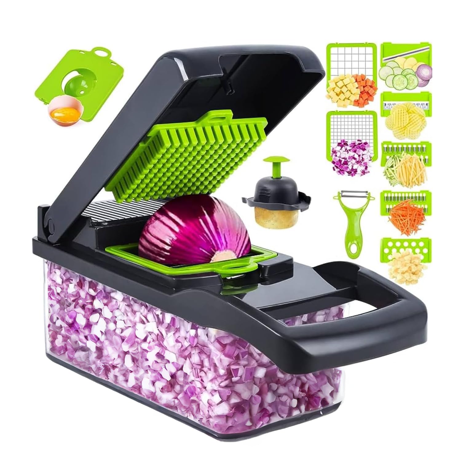 Amazon.com: Fourteen Homes Vegetable Chopper with Container - Cheese ...