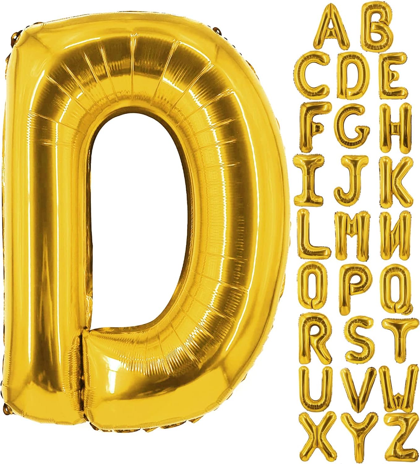 Amazon.com: Letter D Balloons Gold 40 Inch - Big Size Jumbo Mylar Foil ...