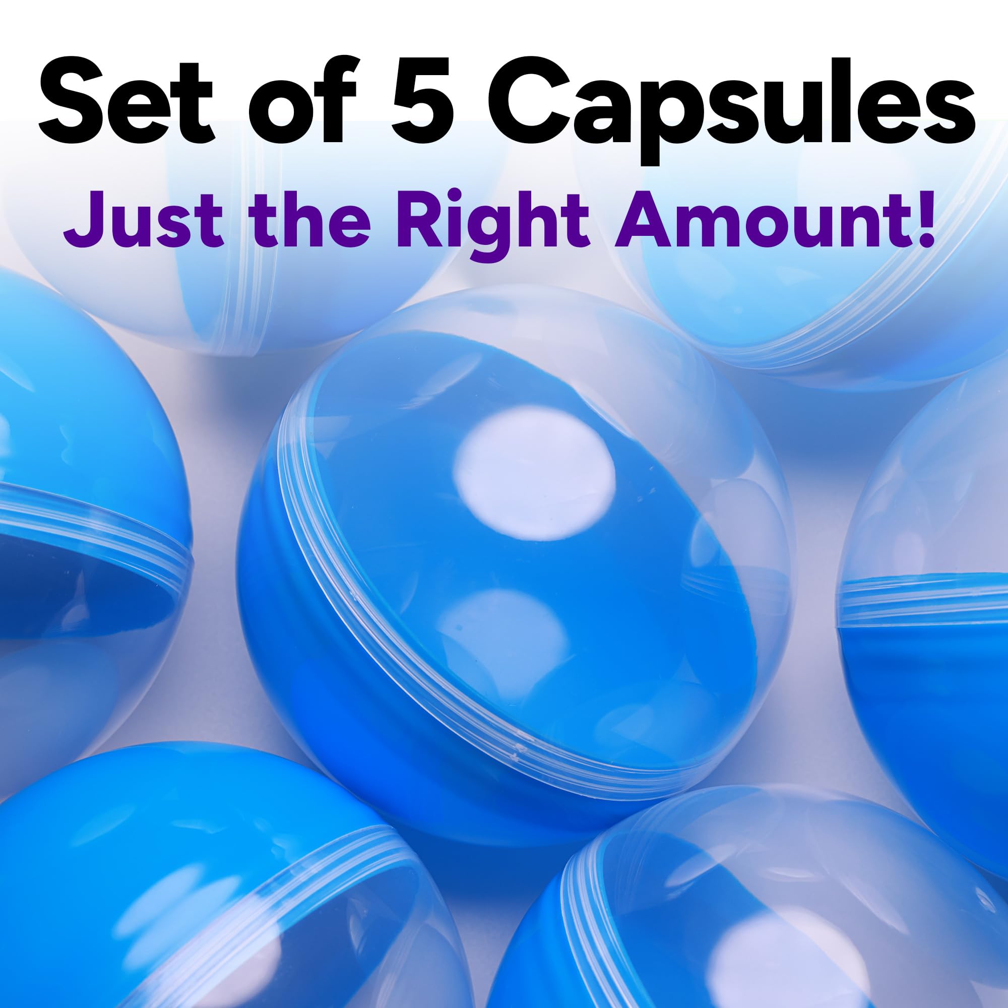 Snapklik.com : Big Claw Machine Capsules Translucent Blue Plastic ...