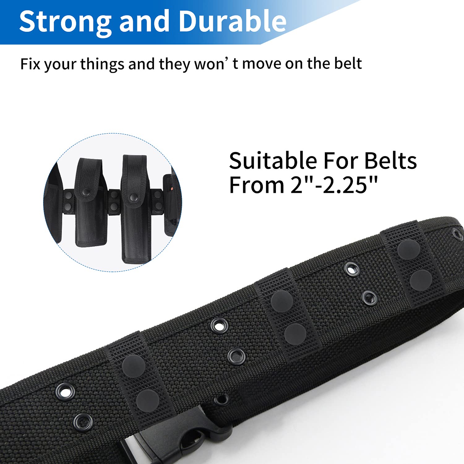 Snapklik.com : Ullnosoo Belt Keepers For Duty Belt, 8 Pack 1000D Nylon ...