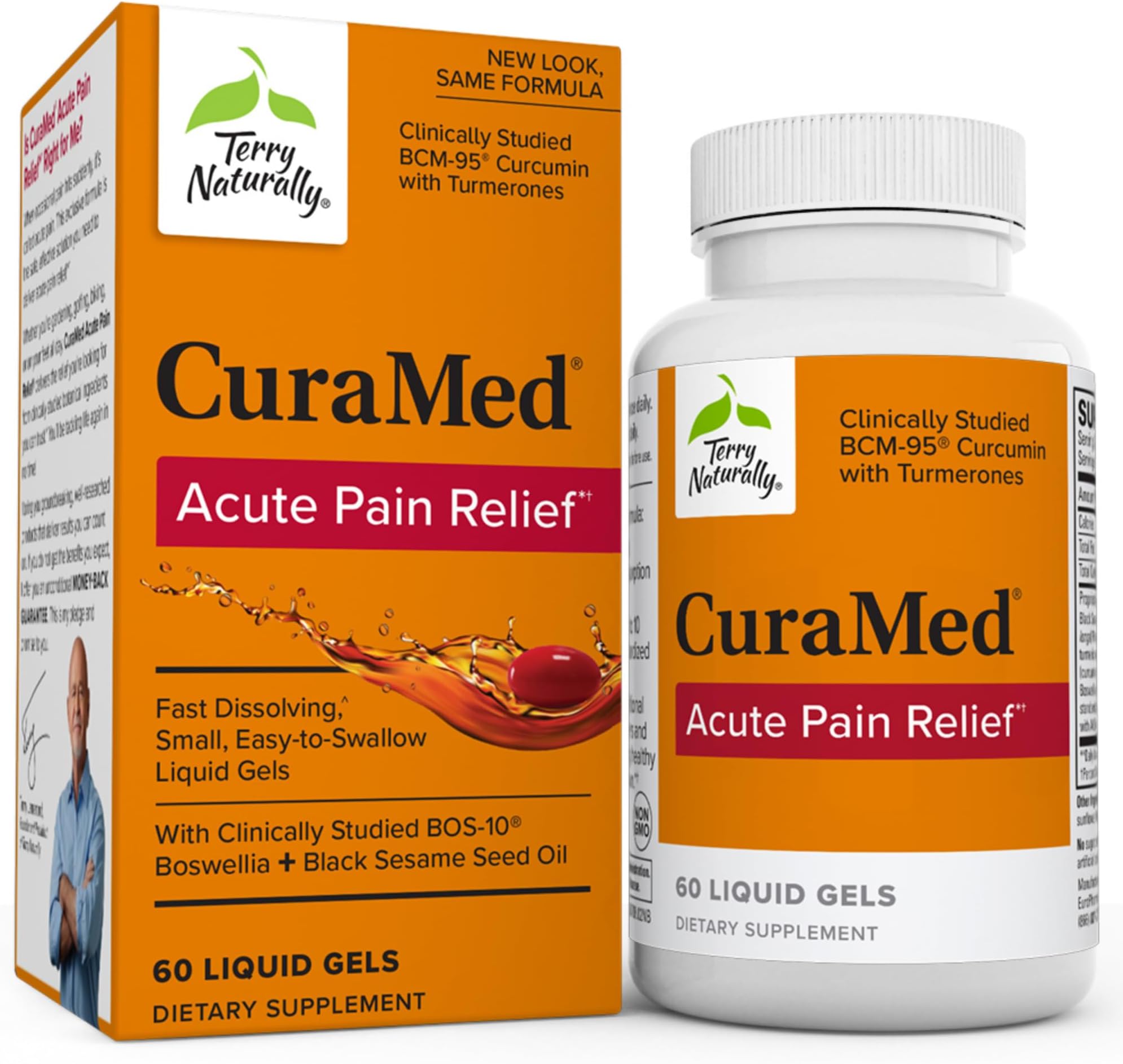 Amazon.com: Terry Naturally CuraMed Acute Pain Relief - Supplement with ...