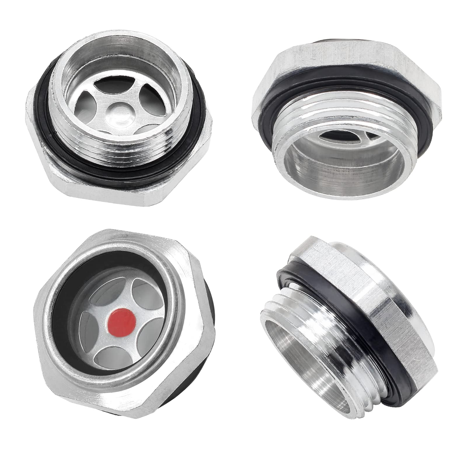 Snapklik.com : 4Pcs Air Compressor Oil Sight Glass 3/4 Inch NPT Oil ...