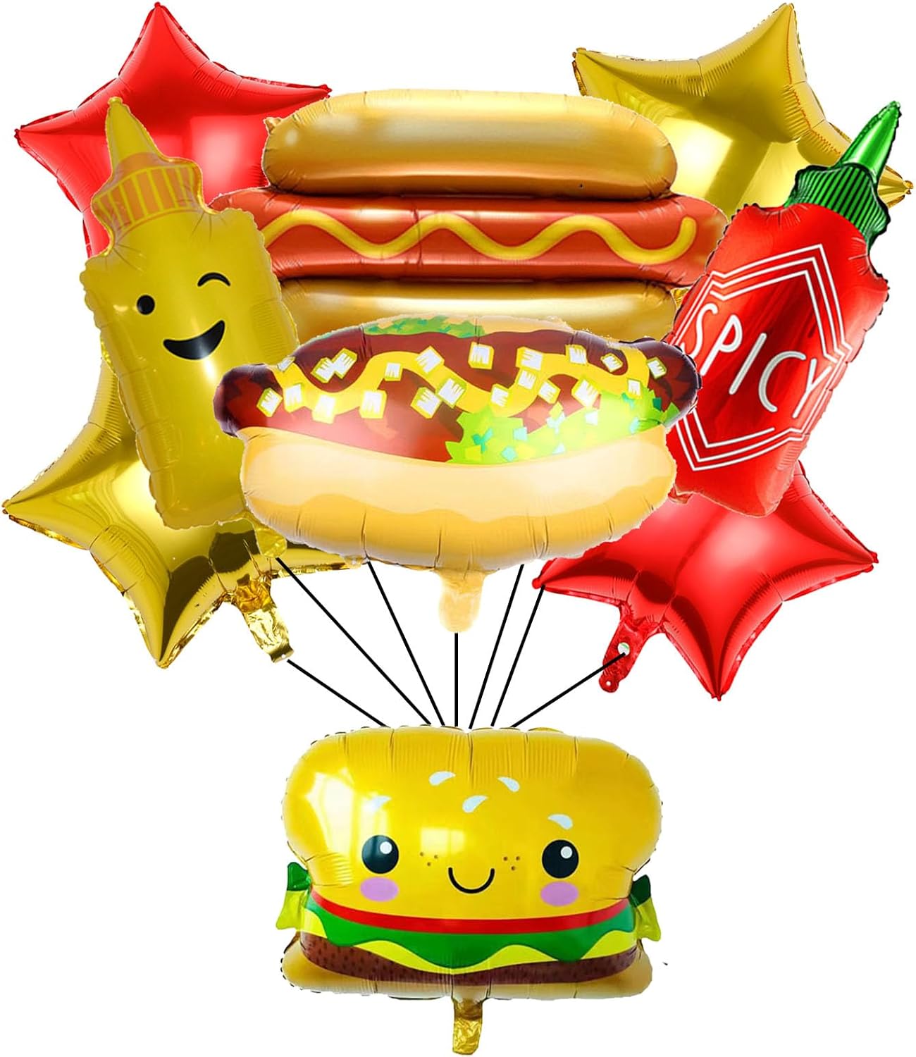 Amazon.com: CSTYWC 9PCS Hamburger Hot Dog Ketchup Bottles Mustard ...