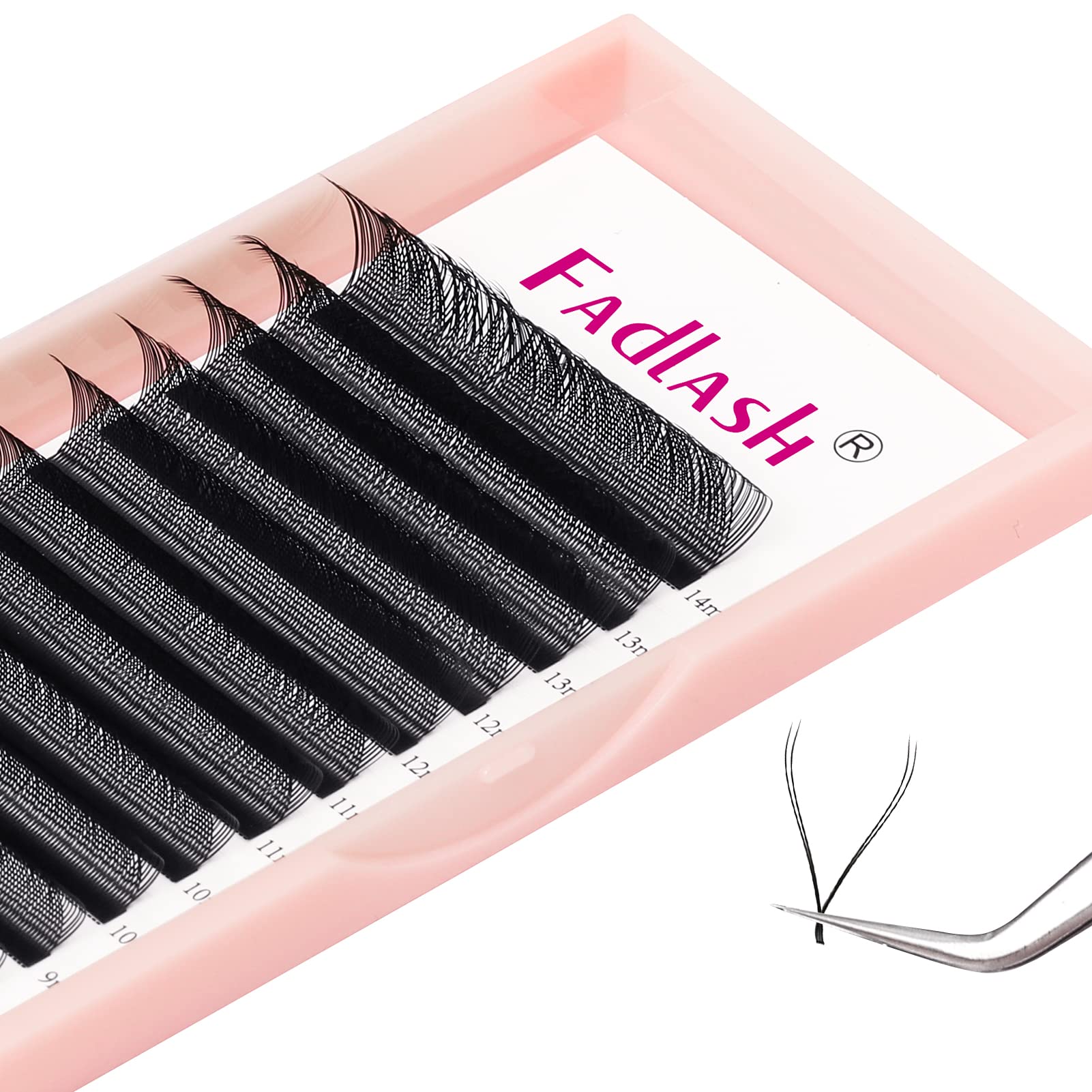 Amazon.com: Y Lashes Extensions D Curl Mixed Tray YY Lash Extensions ...