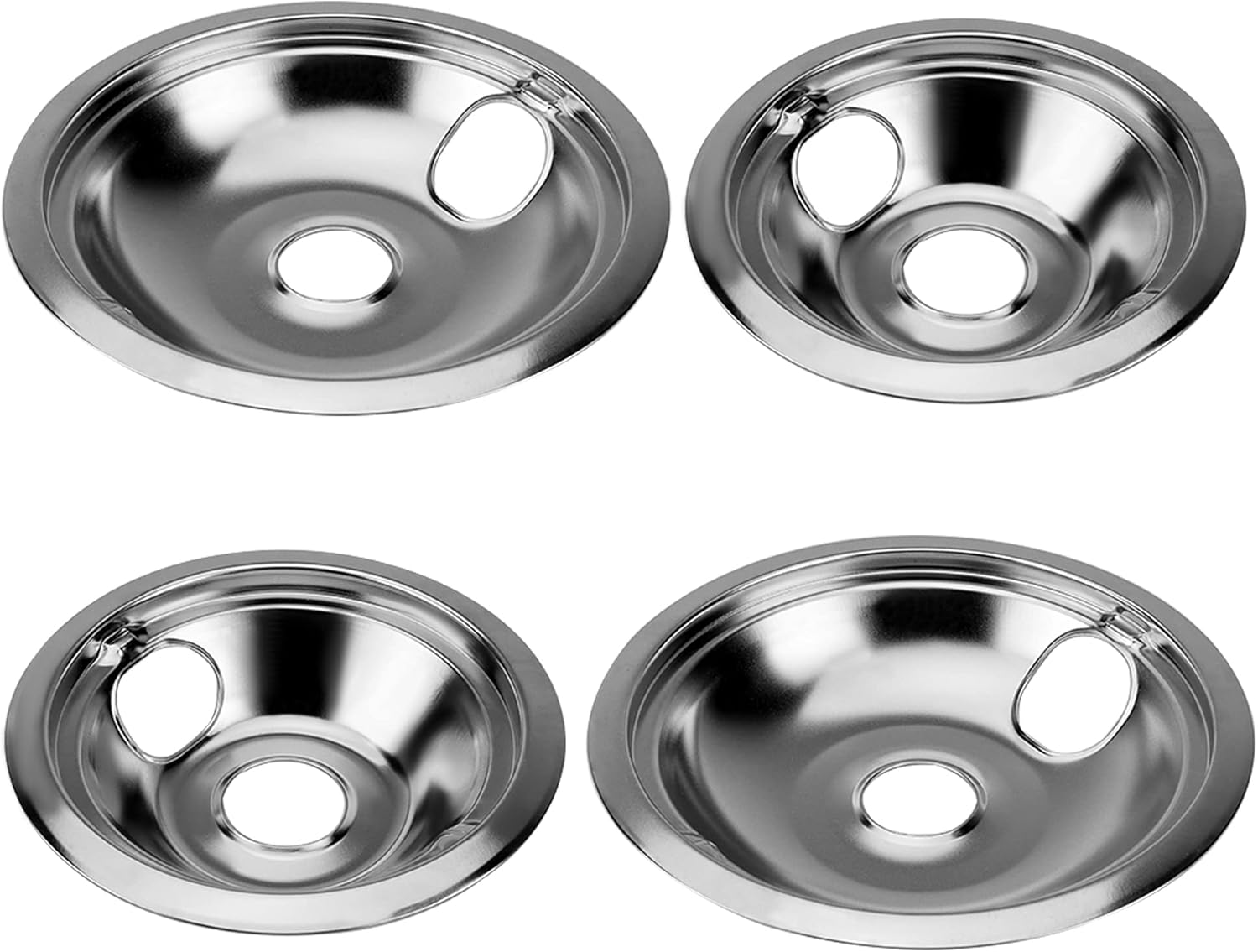 Amazon.com: 6" With 8" Drip Pan Drip Pan Chrome Burner Kit For GE ...