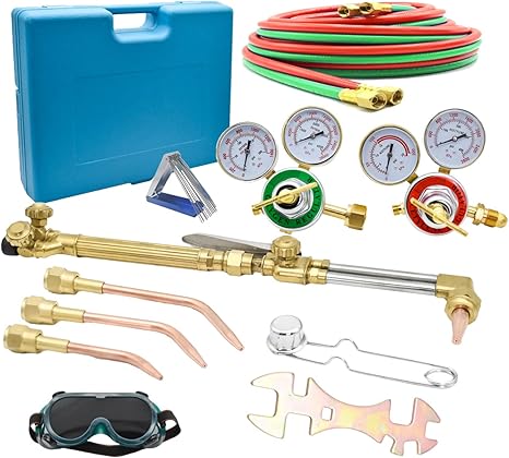 Amazon.com: Oxy Acetylene Torch Kit Gas Cutting Torch Set Medium Duty ...