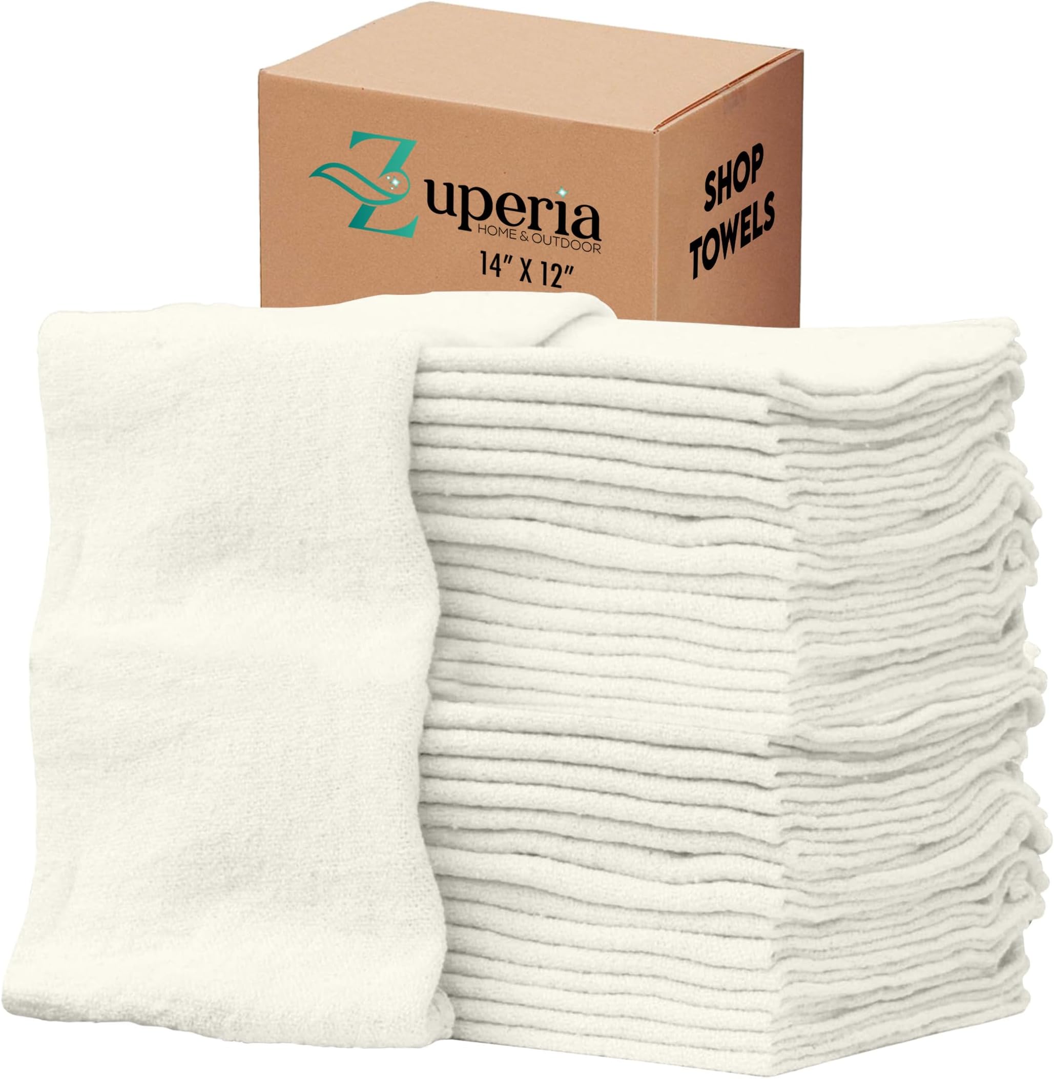 Amazon.com: A-I-A Angel-In-Armor White Terry Cloth Rags, 16”x19”, Bulk ...