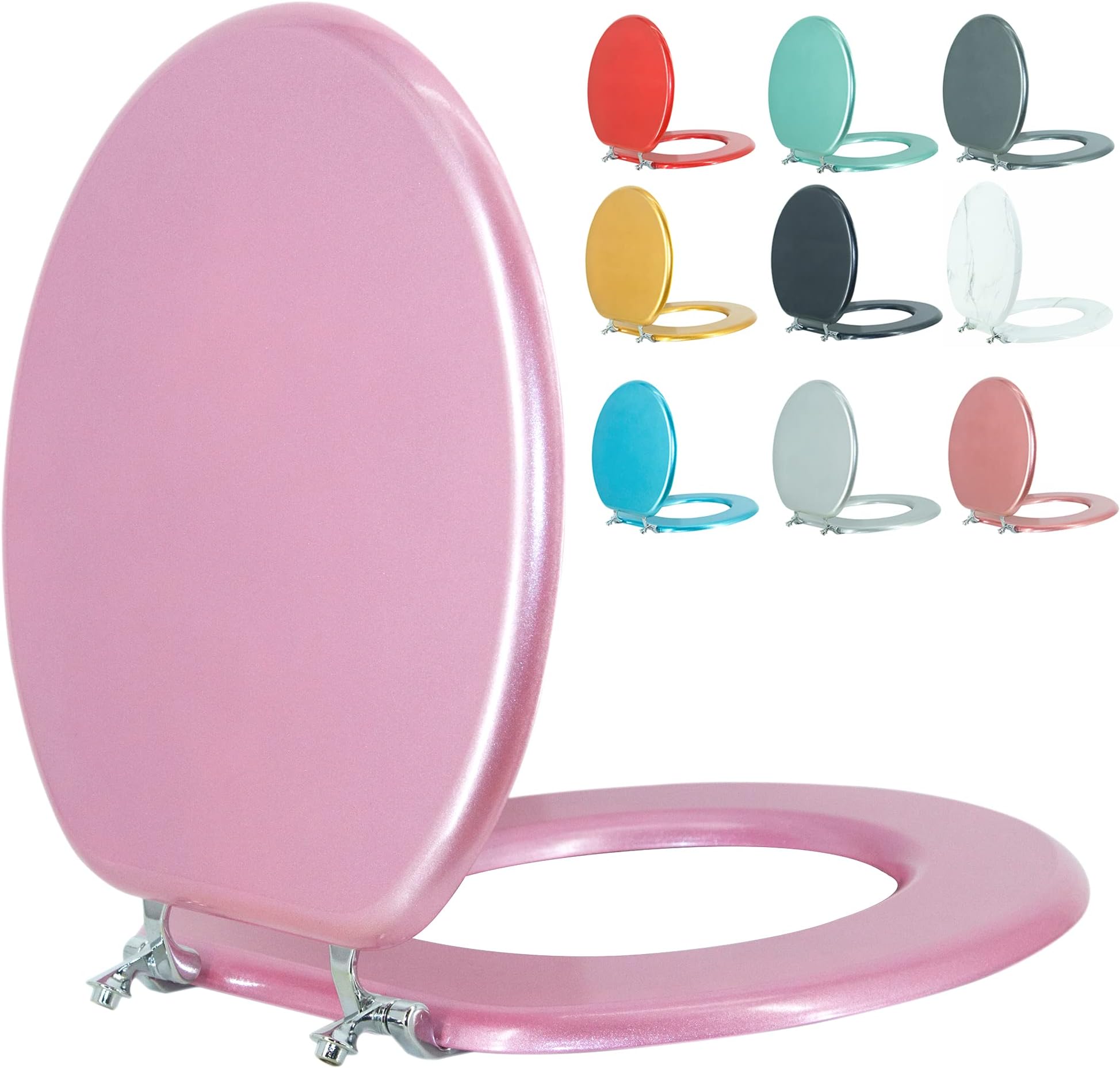 Bemis Classic Colors Slow Close Toilet Seat, Easy Clean Hinges and ...