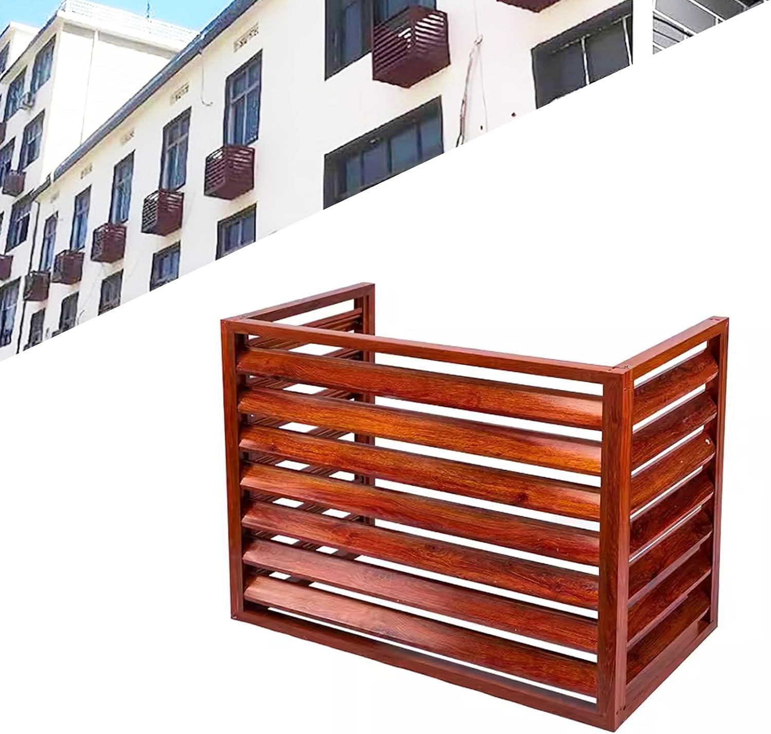 Gguwug Outdoor Air Conditioner Cover Aluminum Hidden Weatherproof ...