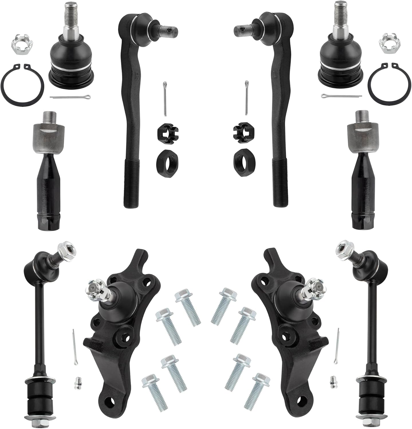 Amazon.com: BOXI (Set of 10) Front Inner Outer Tie Rods Sway Bar Links Ball Joints kit Fit for ...