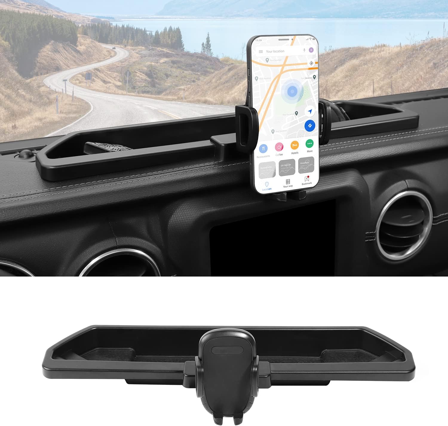 Amazon.com: JeCar for JL Phone Holder Dash Phone Mount Compatible with ...