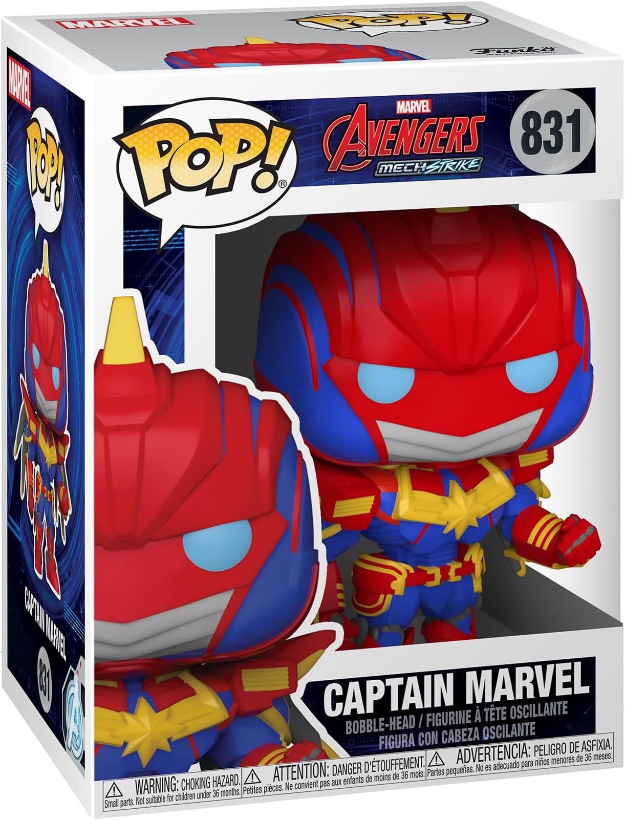 Amazon.com: Funko POP Marvel: Marvel Mech - Captain Marvel Vinyl ...