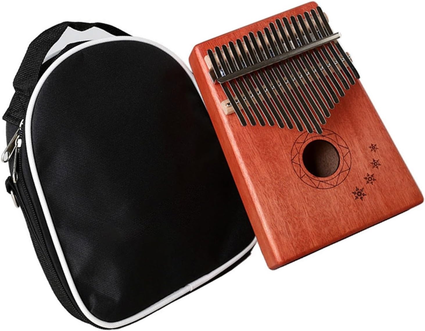 Amazon.com: Walnut Thumb Piano 17 Keys Kalimba For Beginners Musical ...