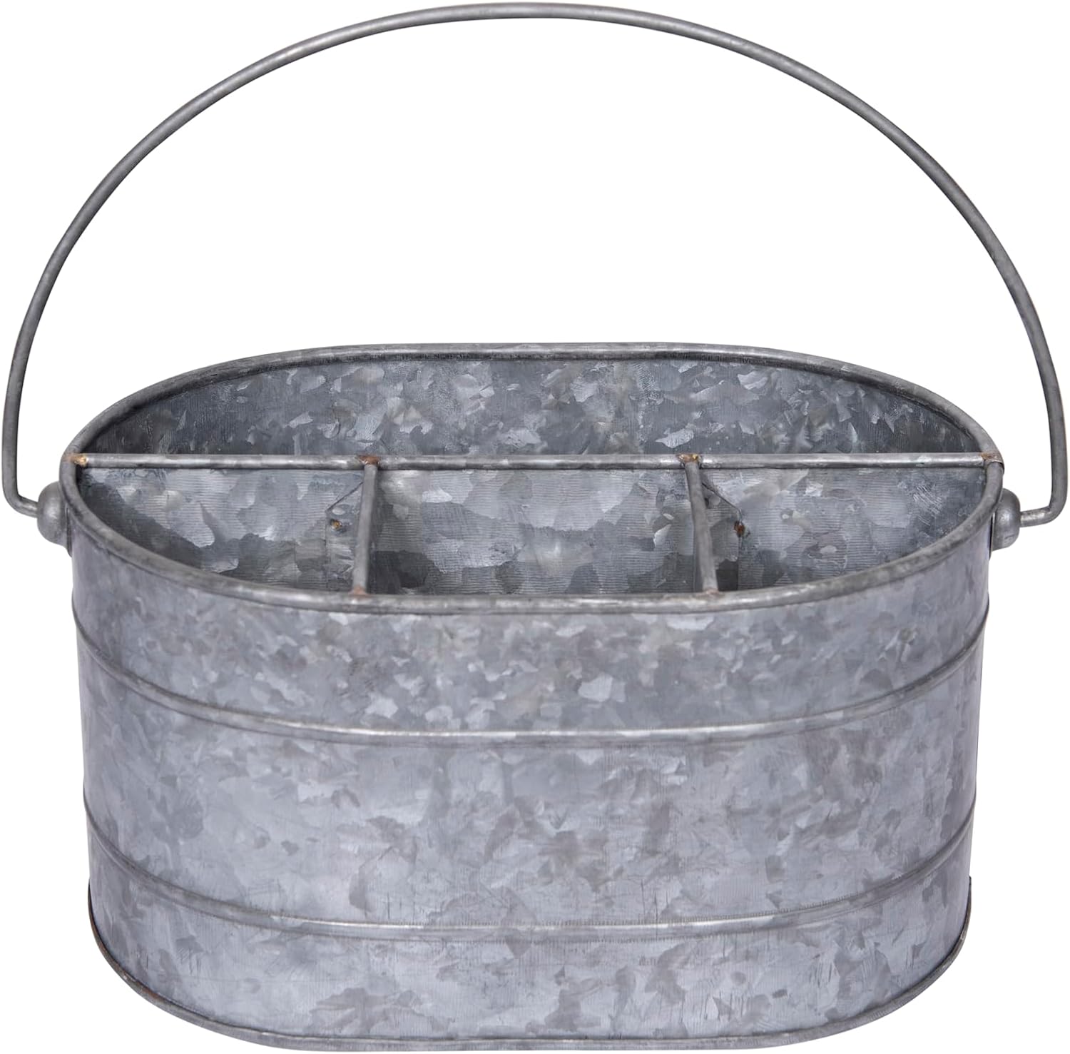 Amazon.com: Creative Co-Op Metal Bucket with 4 Compartments and Handle ...