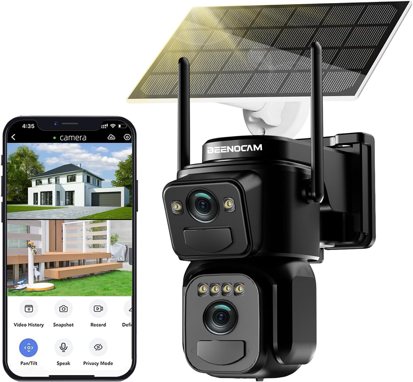 Amazon.com : BEENOCAM [8X Zoom 4K Solar Security Cameras Wireless ...