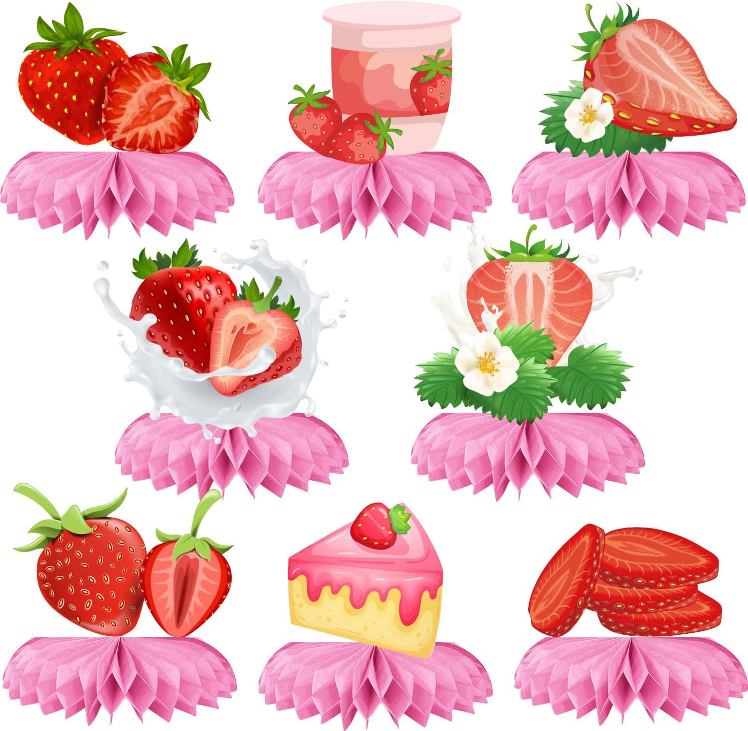Amazon.com: Strawberry Centerpieces for Tables, 8Pieces Strawberry ...
