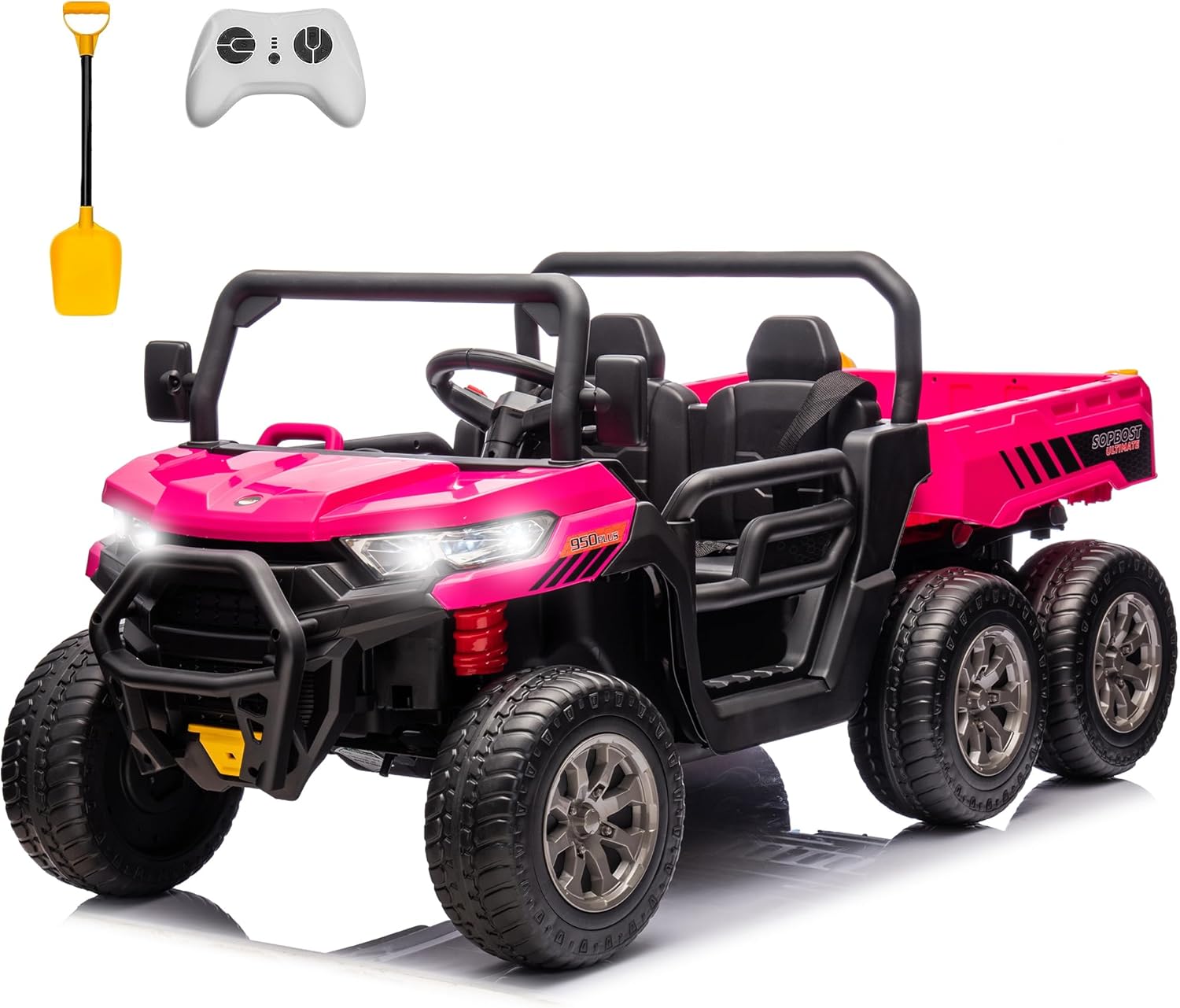 Amazon.com: sopbost 24V 2 Seater Kids UTV Ride On Truck with Dump Bed ...