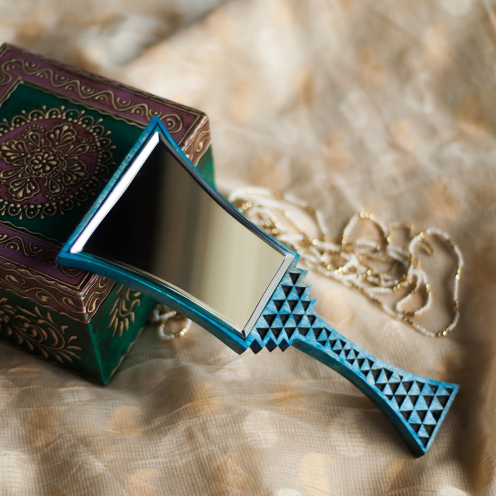 Buy ExclusiveLane Wooden Engraved Handheld Mirror From "Royal Queen ...