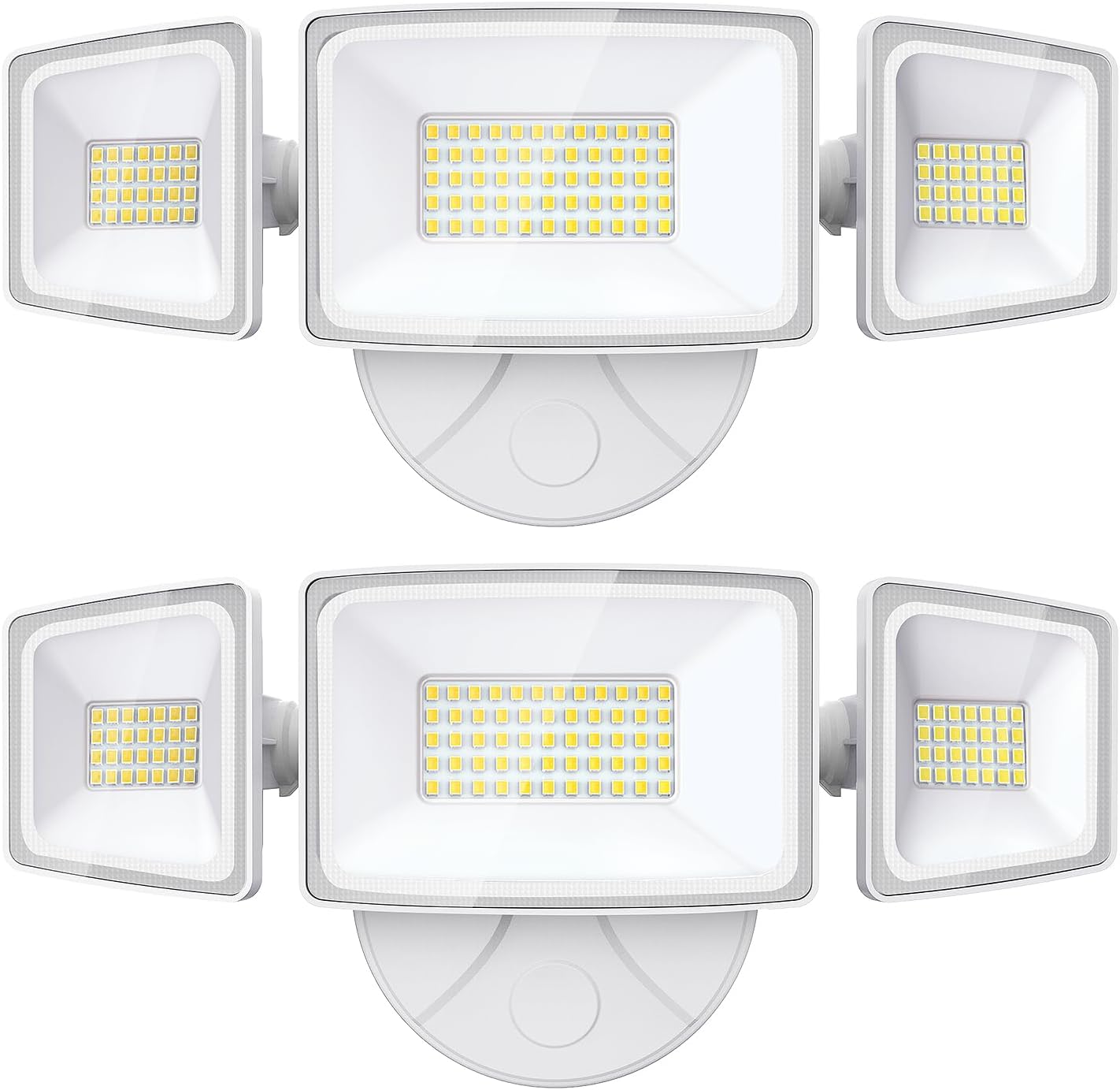 LUTEC 55W LED Flood Light Outdoor, 5200LM Security Light with 3 ...