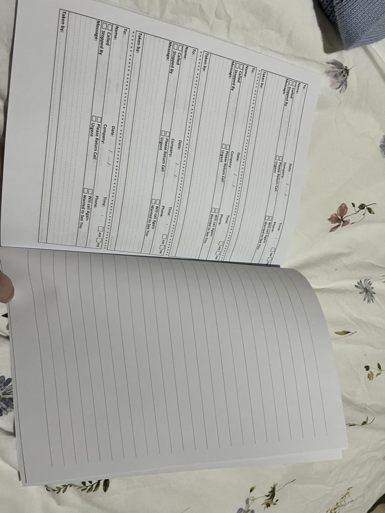 Phone Call Log Book: Phone Message 120 Pages Voice Message Log book ...