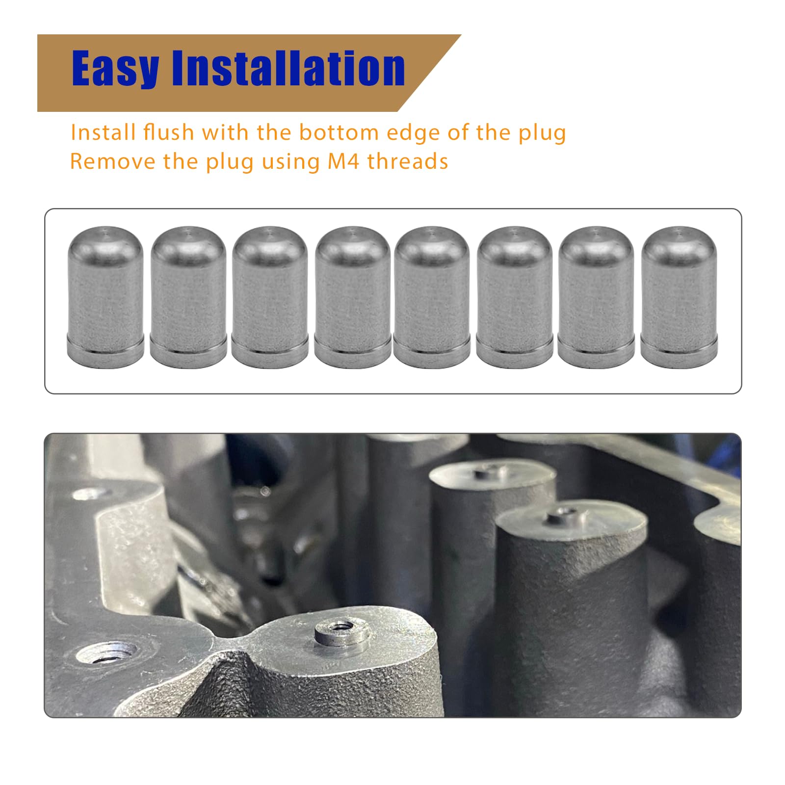 Engine Oil Oil Valley Block Off Plugs, For Sealing Oil Passages On005 ...