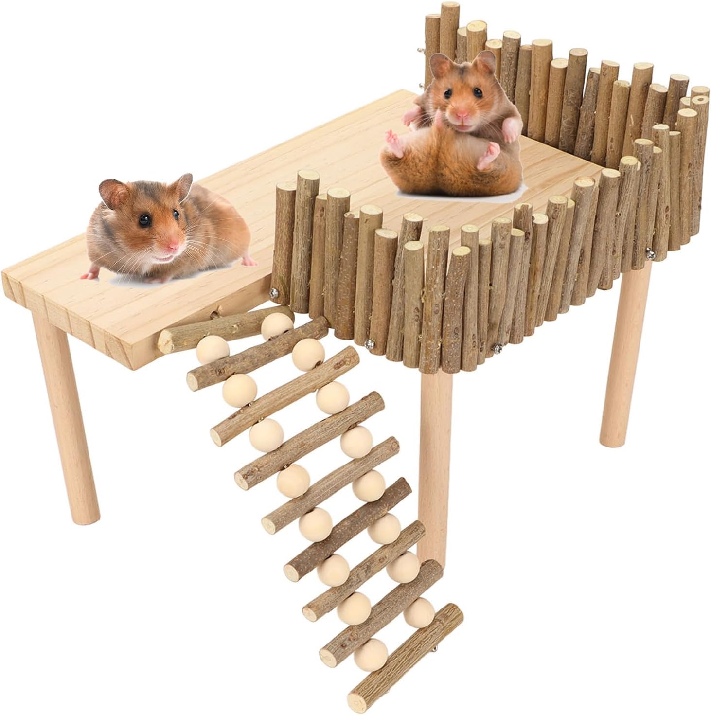Amazon.com : HEEPDD Hamster Platform, Wooden Hamster Climbing Toys ...