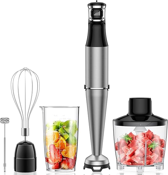 Amazon.com: Immersion Hand Blender 5 in 1: 800W Electric Blender ...
