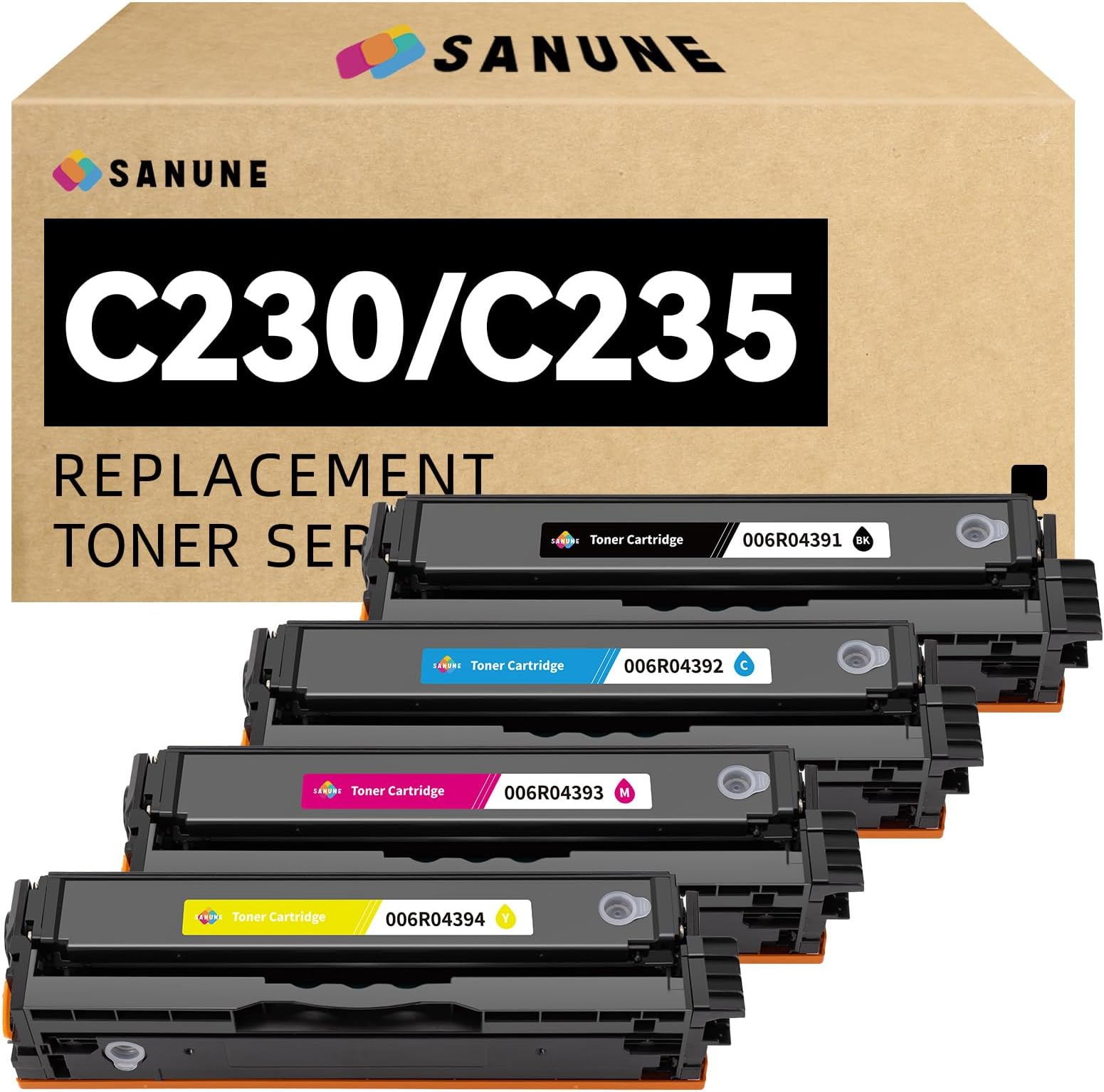 Amazon.com: SANUNE C230 C235 High Yield Toner Cartridge with Chip ...