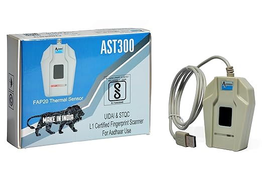 Access AST300 FAP20 Thermal Sensor Fingerprint Scanner, UIDAI & STQC L1 ...