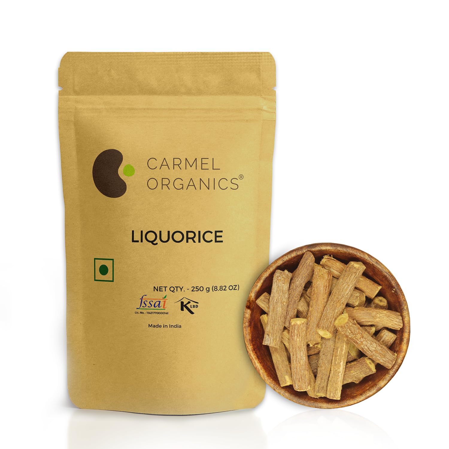 Buy CARMEL ORGANICS Liquorice(Mulethi) Root Whole (250 Grams ...