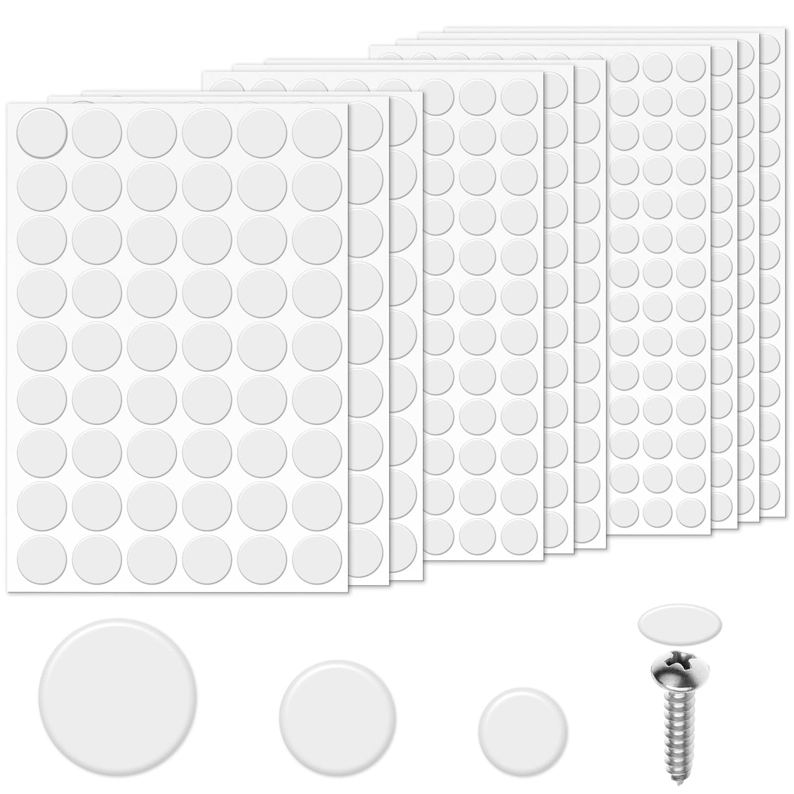 Amazon.com: SUNJOYCO 1010 Pcs Screw Hole Covers, 10 Sheets Self ...