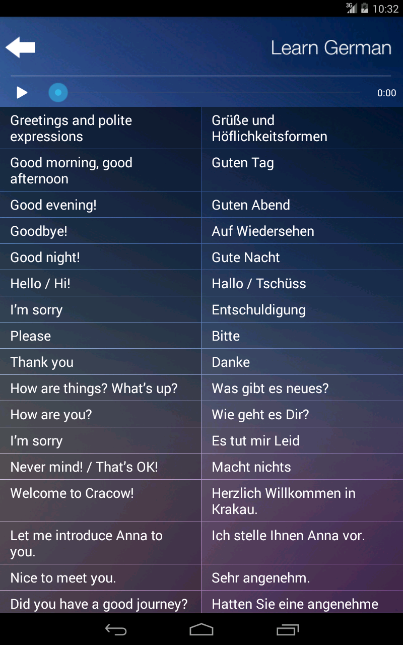 Learn GERMAN Free Language Audio App - App on Amazon Appstore