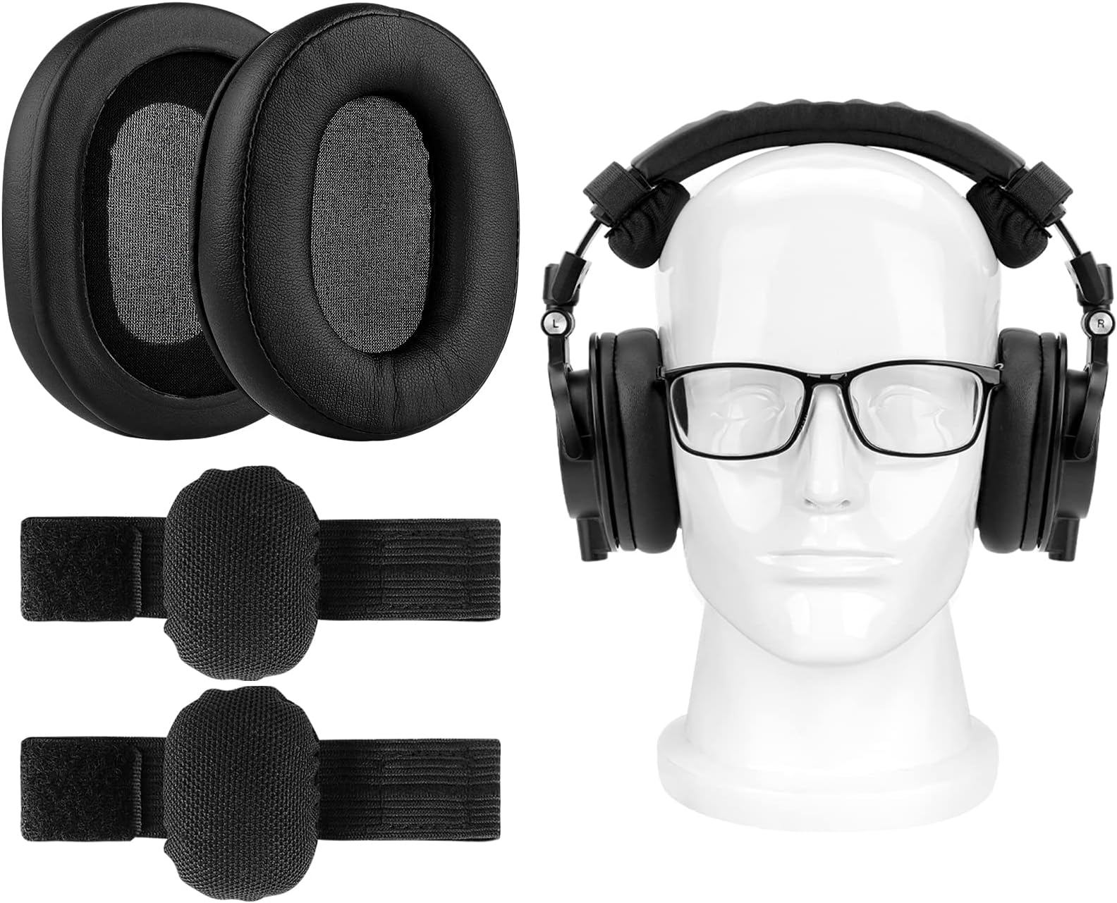 Amazon.com: Geekria QuickFit Headphones Ear Pads Kit for Glasses ...