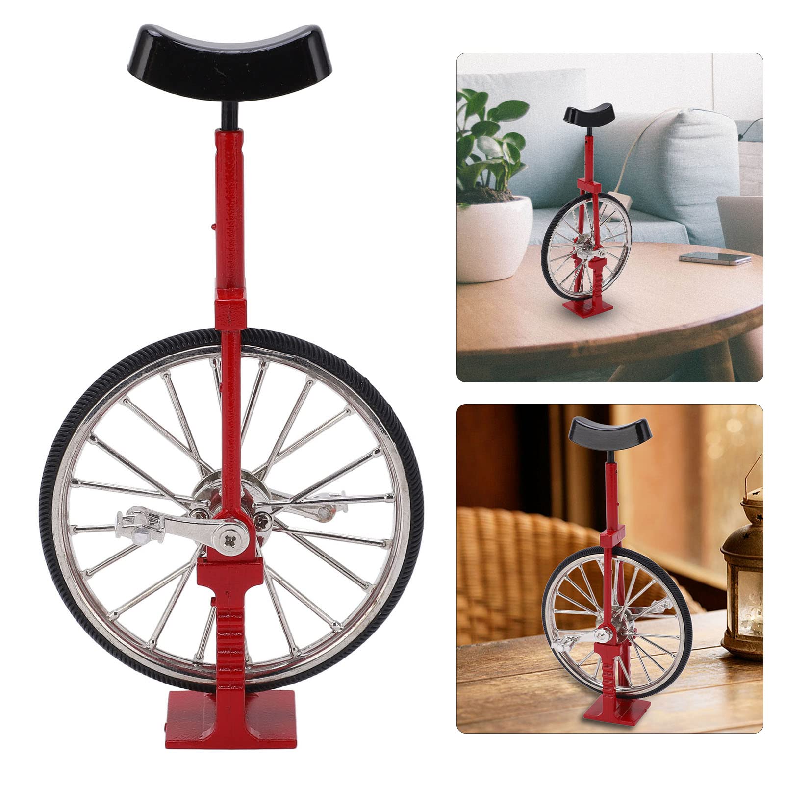 Alloy Miniature Bike Replica Home Decoration Mini Red Unicycle Model ...