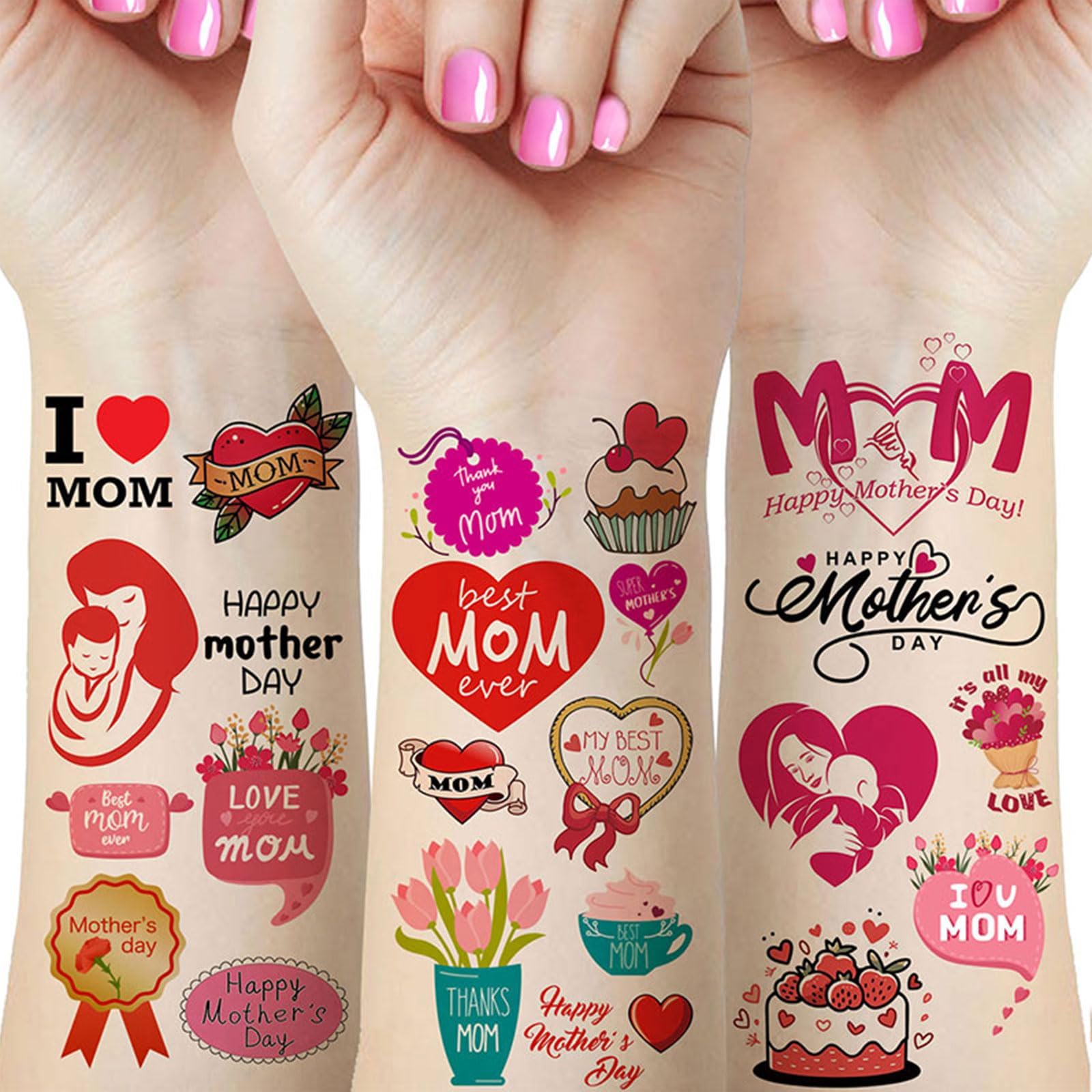 Amazon.com : Oottati 2 Sheets Small Cute Temporary Tattoo Stickers I ...