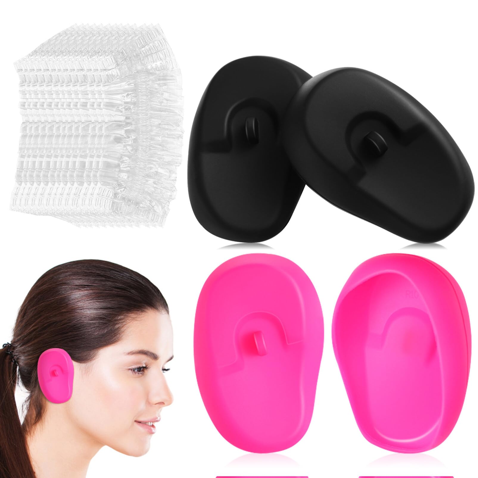 Lurrose Ear Covers for Showering 2 Pairs of Salon Ear Protector ...