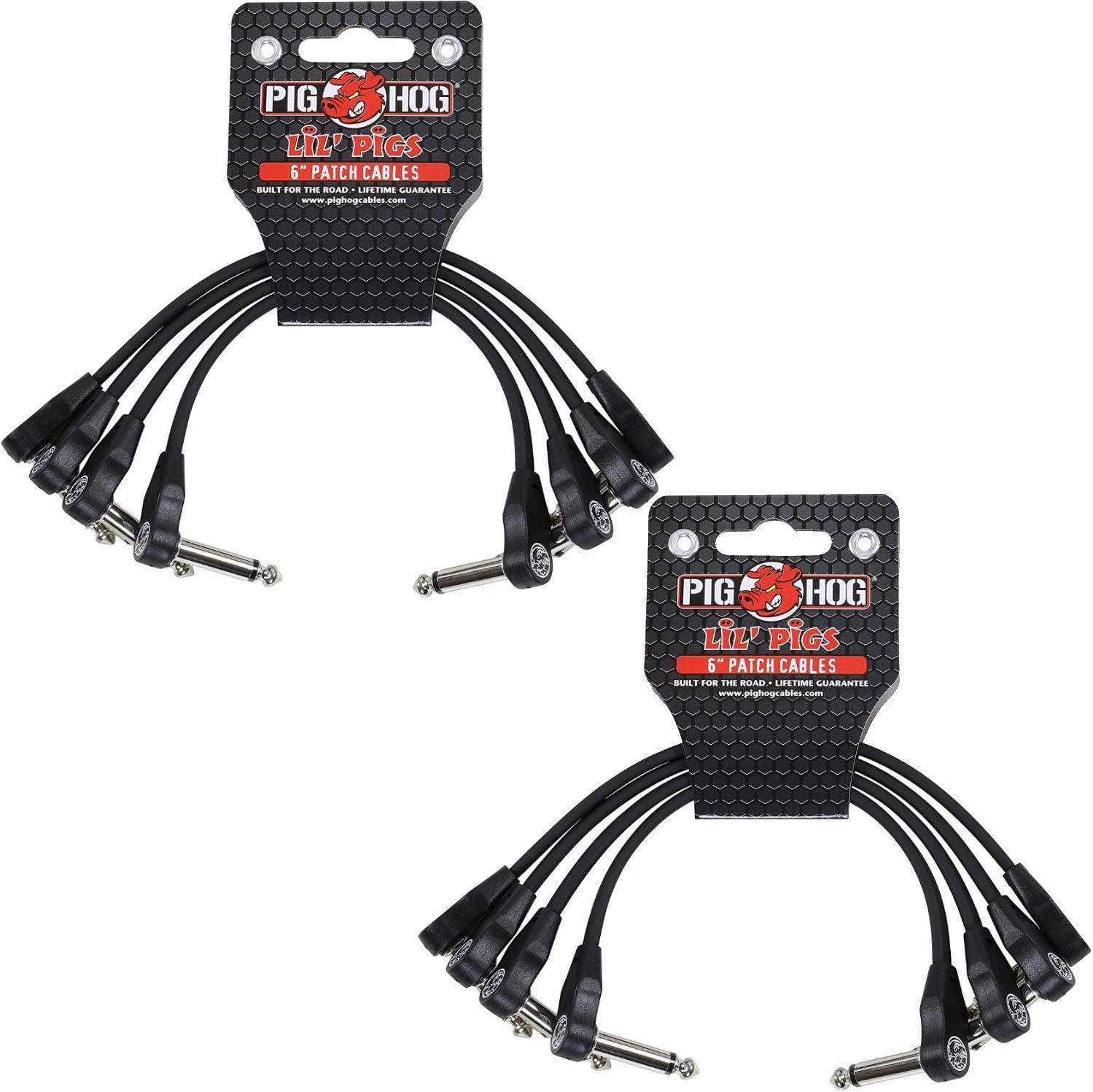 Amazon.com: Pig Hog PHLSK6BK Lil' Pigs Low Profile Right-Angle 1/4 ...