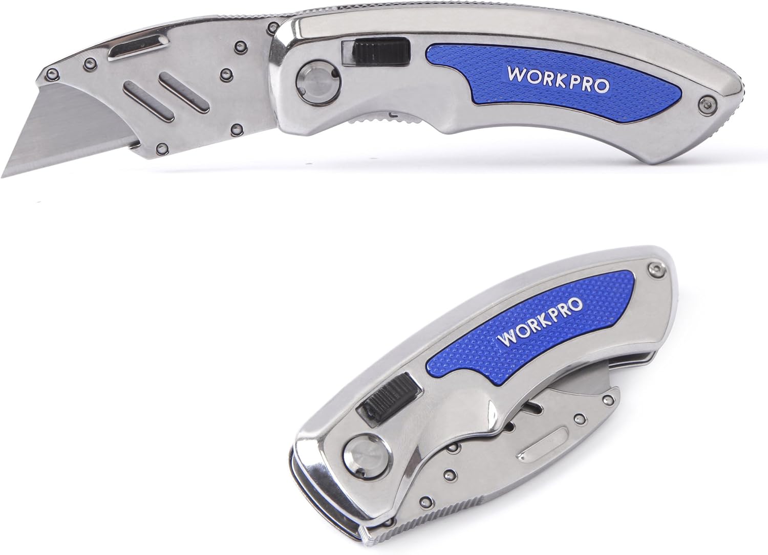 WORKPRO Quick-Change Folding Utility Knife - Retractable Utility Blade ...