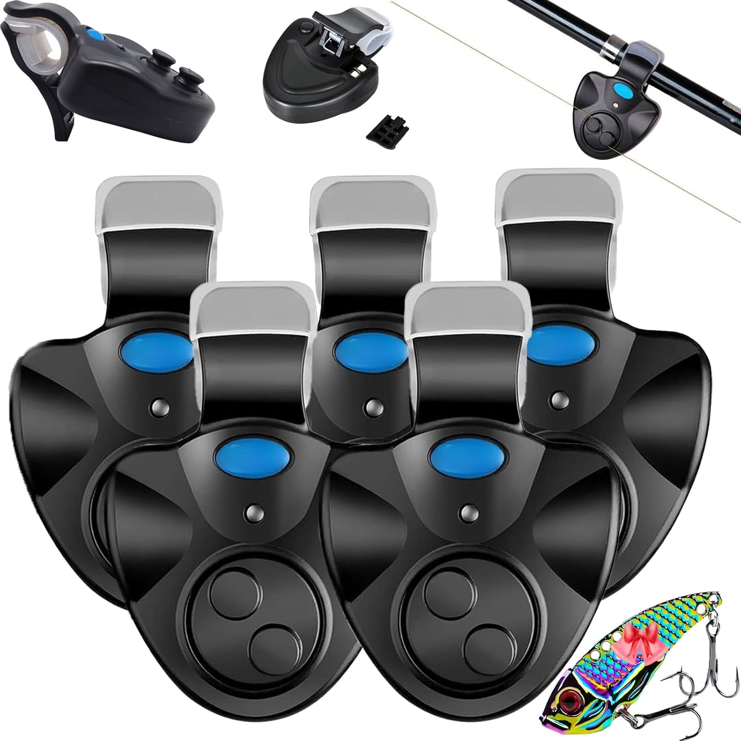 Amazon.com: Smart Fish Bite Alarm, Fishing Rod Alarm with Sound & LED ...