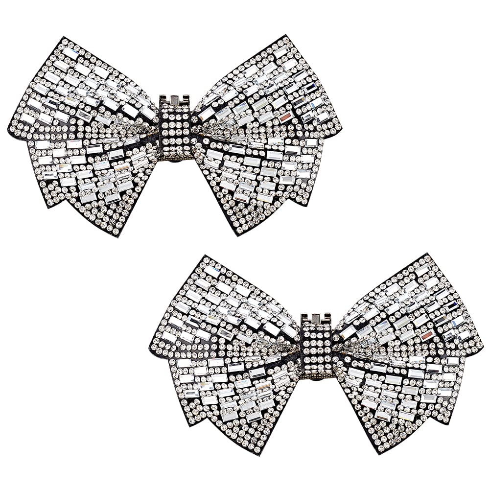 Amazon.com: FINGERINSPIRE 1 Pair Bowknot Rhinestone Shoe Clip Sliver ...
