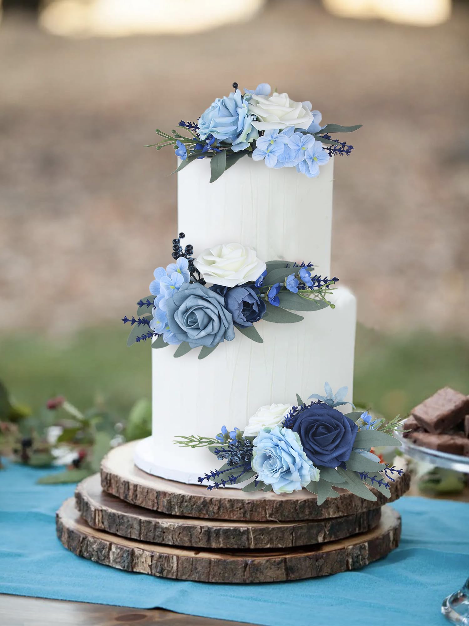 Pasteles De Boda Azules Tropicales