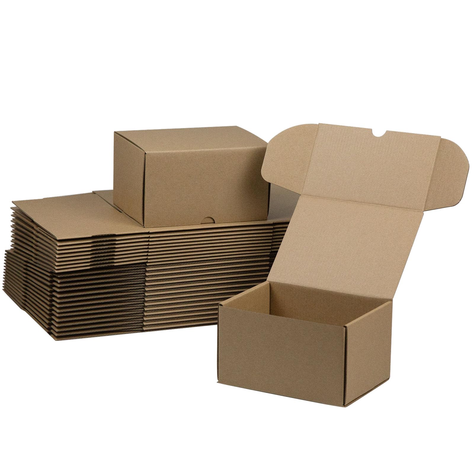 Amazon.com: HESESOH 7x5x4 Inches Shipping Boxes Set of 25, Brown ...