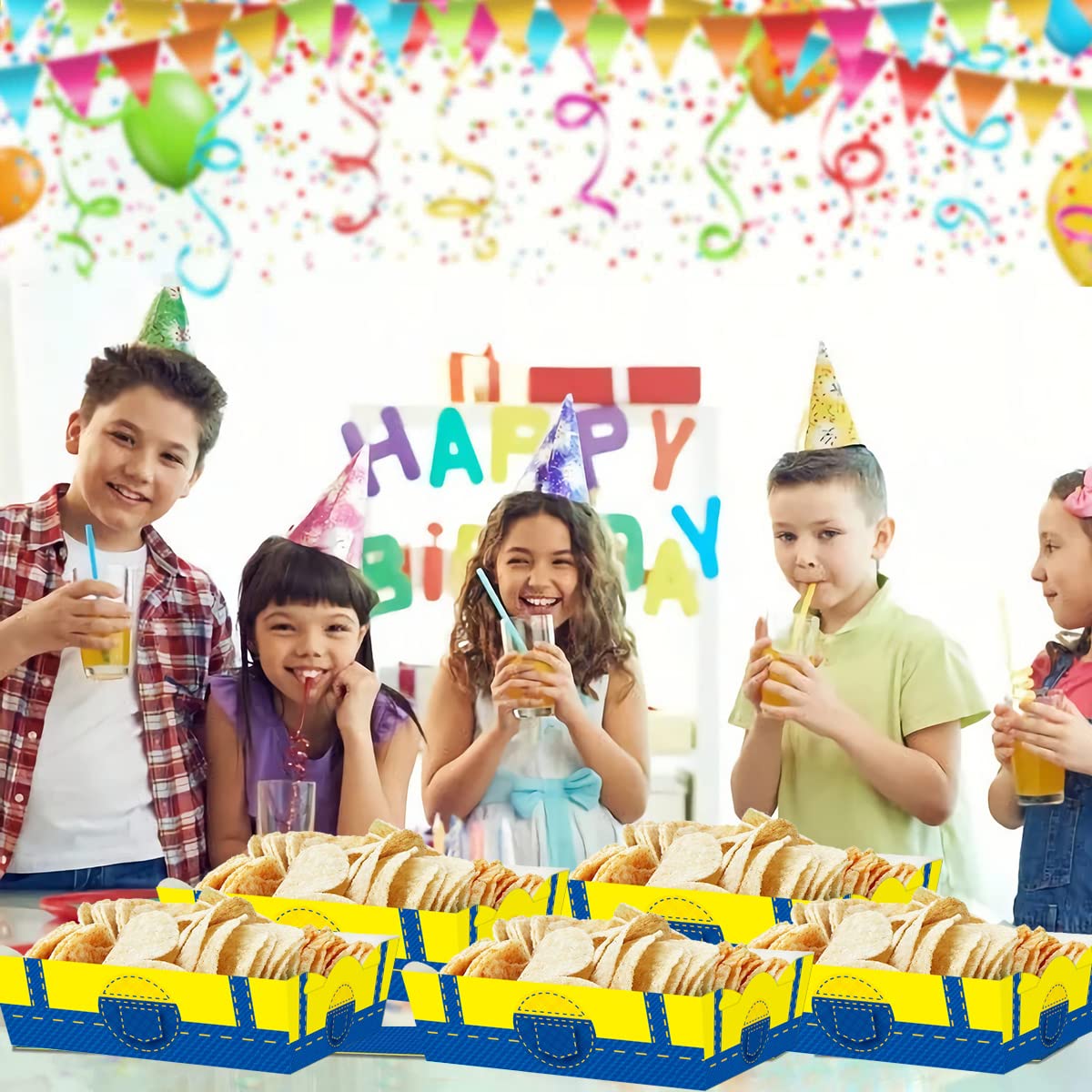 Snapklik.com : 40 Pack Birthday Party Supplies - Mini Food Tray
