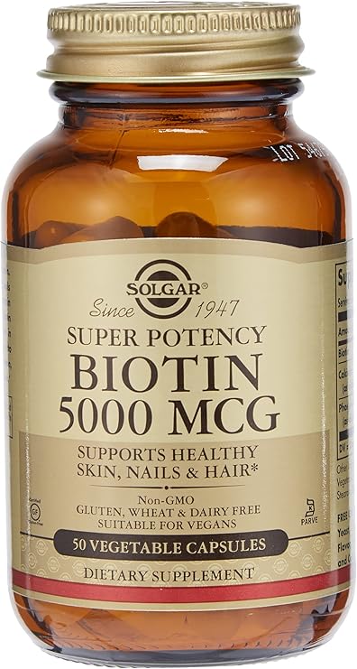 Solgar Biotin 5000 µg Vegetable Capsules - Pack of 50 : Amazon.co.uk ...